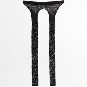 Zara | Accessories | Zara Limited Edition Rhinestones Fishnet Tights ...